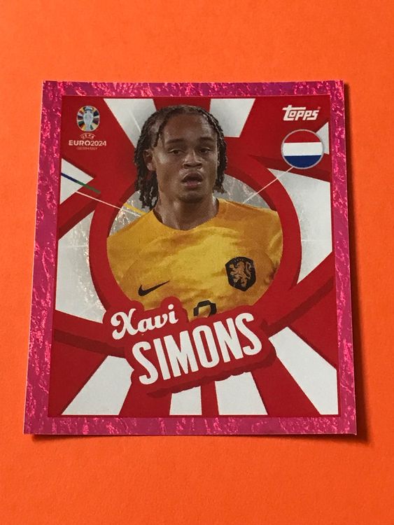 Topps EM 2024 Xavi Simons in pink/rosa | Kaufen auf Ricardo