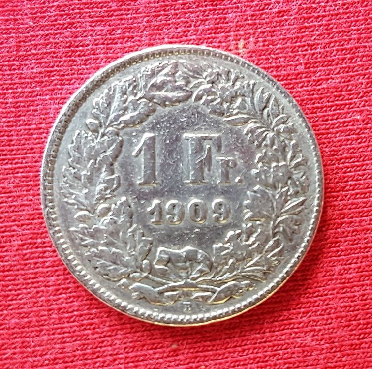 1 Franken 1909 uralte Silbermünze ab nur 1 Fr !!! (Gebraucht) in Camignolo für CHF 3.3 – mit ...