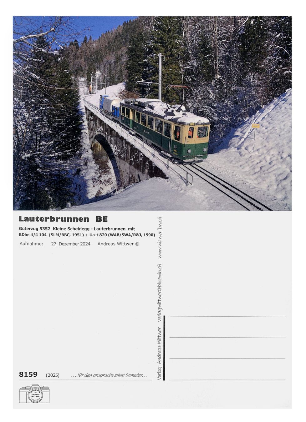Lauterbrunnen Wengen Berner Oberland Bahn WAB BDhe 4/4 104 (Neu (gemäss ...