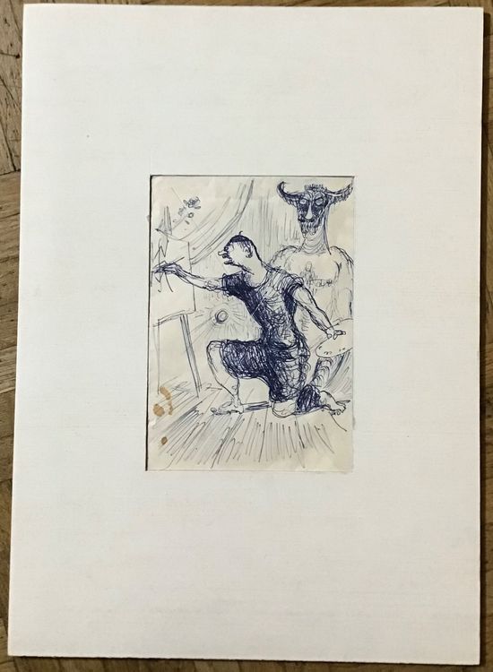 Sehr Interessante Zeichnung Unleserlich Signiert | Kaufen auf Ricardo