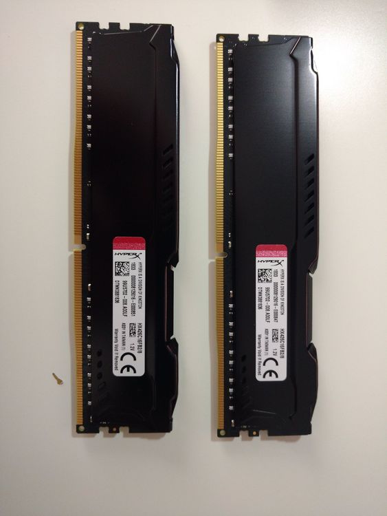 RAM 2 x 8 GB = 16 GB Hyperx Fury DDR4 2666 CL16 DIMM (Gebraucht) in ...