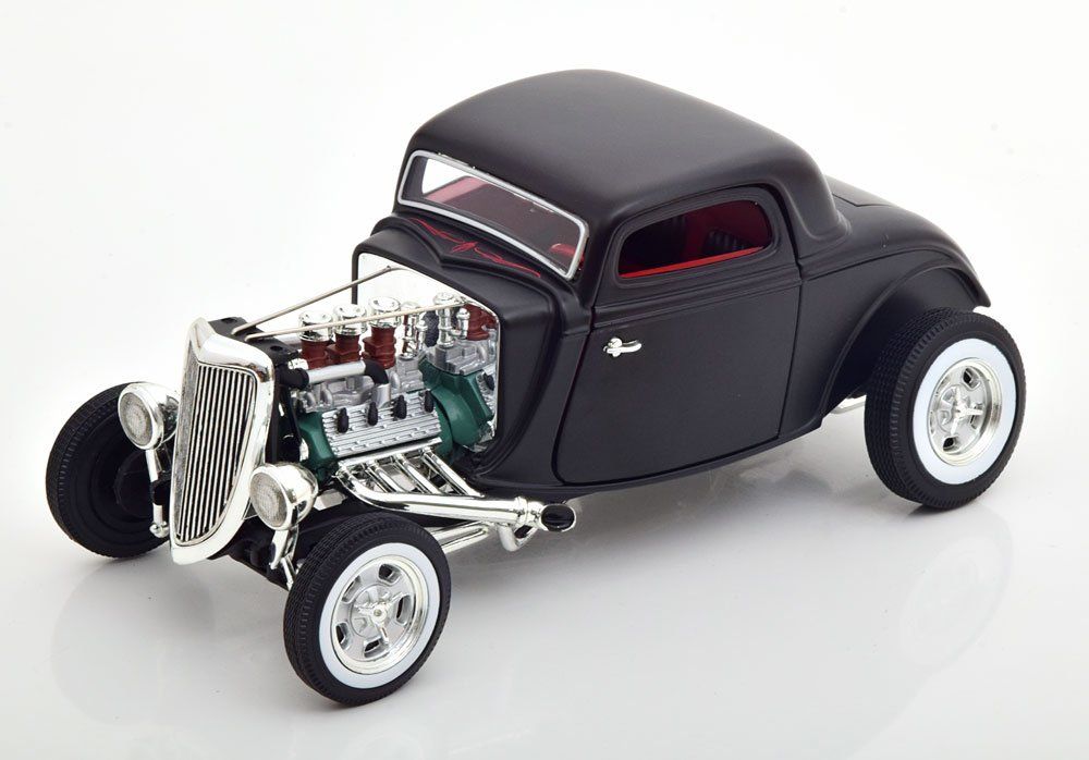 Ford 3 Window Coupe 1934 Matt Schwarz 118 Autoworld Neu Und