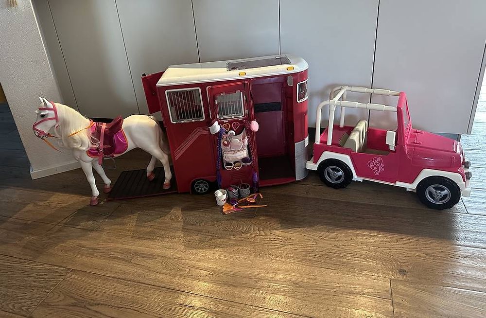 Grosser Pferdeanhänger mit Auto und Pferd (Gebraucht) in Rüdtligen für ...