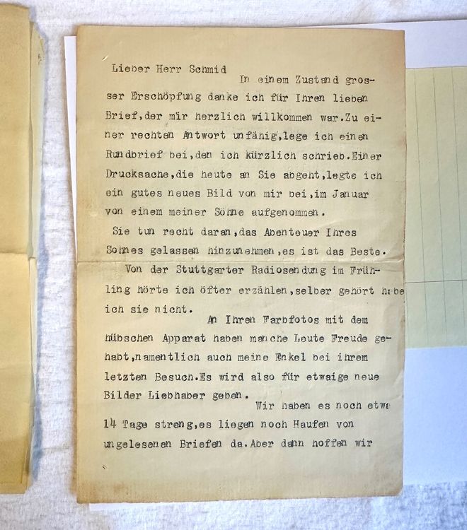 Hermann Hesse Signierter Brief mit Rundbrief 1950 - Selten! (Gebraucht ...