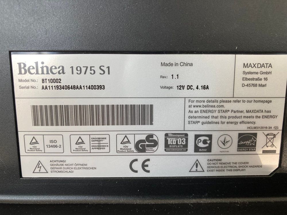 PC Monitor Maxdata Belinea 1975 S1 (Gebraucht) in Thun für CHF 15 – mit ...