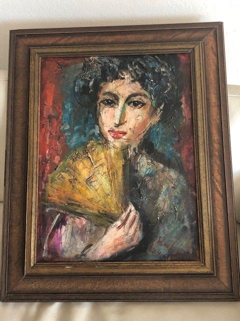 Siegfried Hertforth, Dame mit Fächer, signiert und datiert (Gebraucht) in Bern für CHF 500 – nur ...