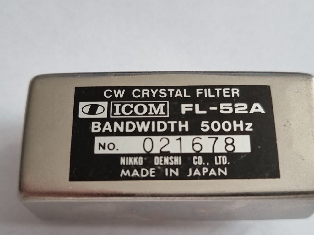 Icom FL-52A, 500Hz Narrow CW filter. (Gebraucht) in Kägiswil für CHF 95 ...