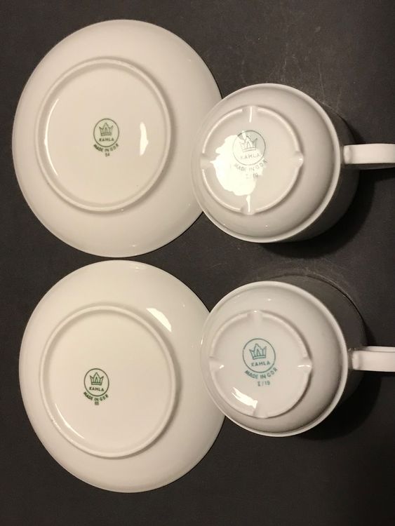Kahla Geschirr Porzellan Goldrand Tasse/ Untertasse 2 Set | Kaufen auf Ricardo