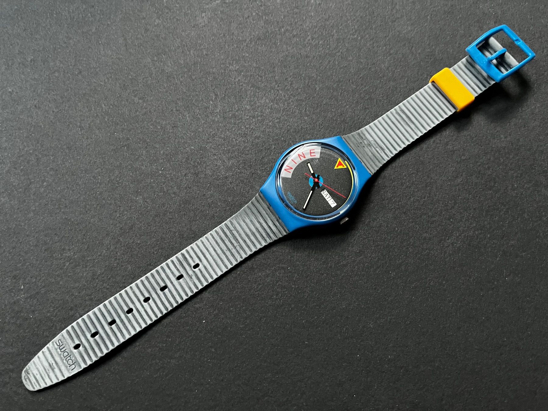 Swatch Gent Blue Jet GS701 1989 selten - fabrikneu OVP (Neu und ...