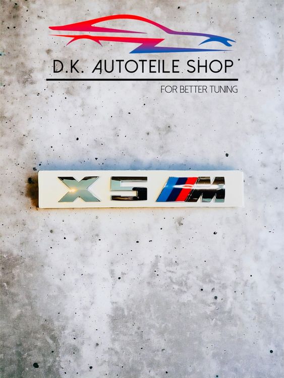 BMW X5M Emblem Logo Schriftzug in Chrom Neu (Neu und originalverpackt ...