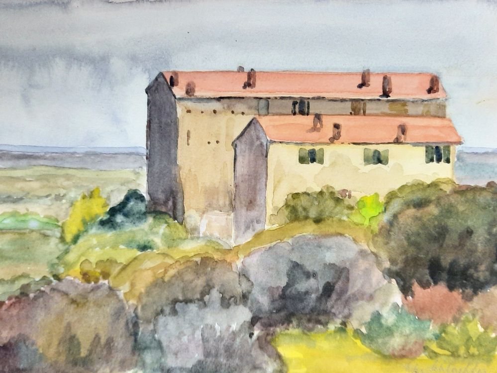 ️ ️ ️ "CHARLOTTE SCHLAEPFER" SUPERBE AQUARELLE SIGNÉE! | Kaufen auf Ricardo