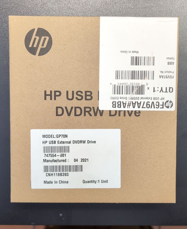 Lecteur DVD HP USB externe neuf (Neu und originalverpackt) in Lausanne ...