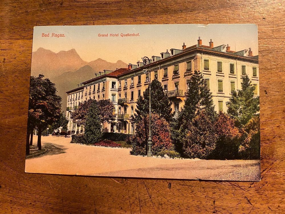 Postkarte Bad Ragaz Quellenhof 1918 (Gebraucht) in für CHF 1.3 – mit ...