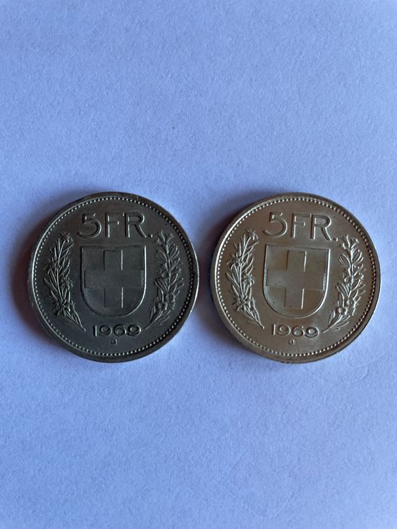 2 stk. 5.- silber 1969 (6) | Kaufen auf Ricardo