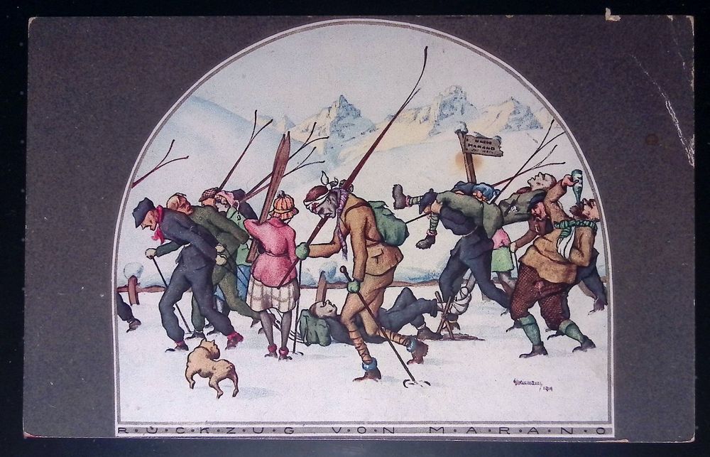 AK Arosa Hotel Hof Maran Scherzkarte gel 1925 (Gebraucht) in für CHF 29 ...