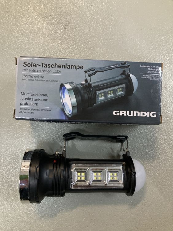Solar-Taschenlampe Grundig extrem hellen LED‘s (Neu und ...