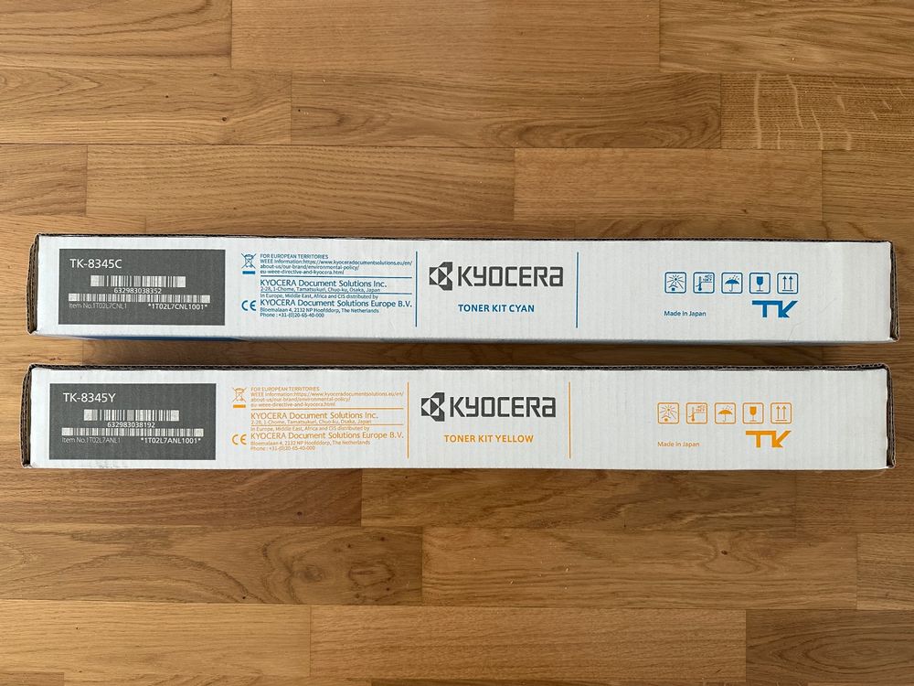 Div. originale ungeöffnete Kyocera Toner TK-8345C & TK-8345Y (Neu und ...