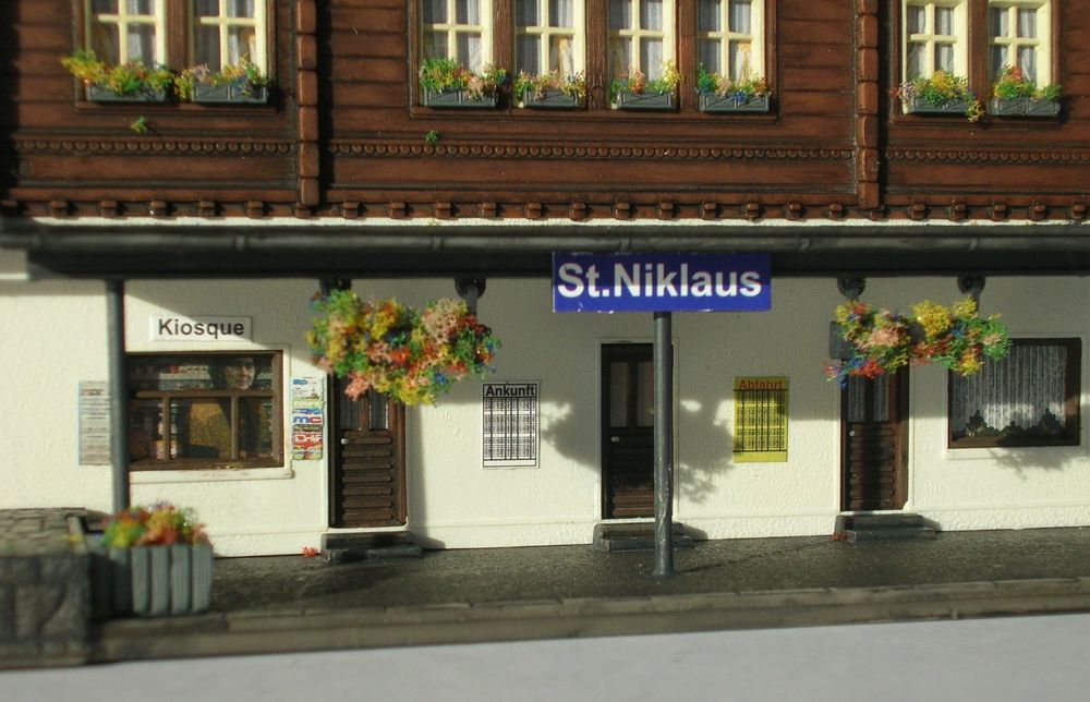 H0-Bahnhof St.Niklaus, komplett patiniert, Faller Nr. 190098 | Kaufen ...