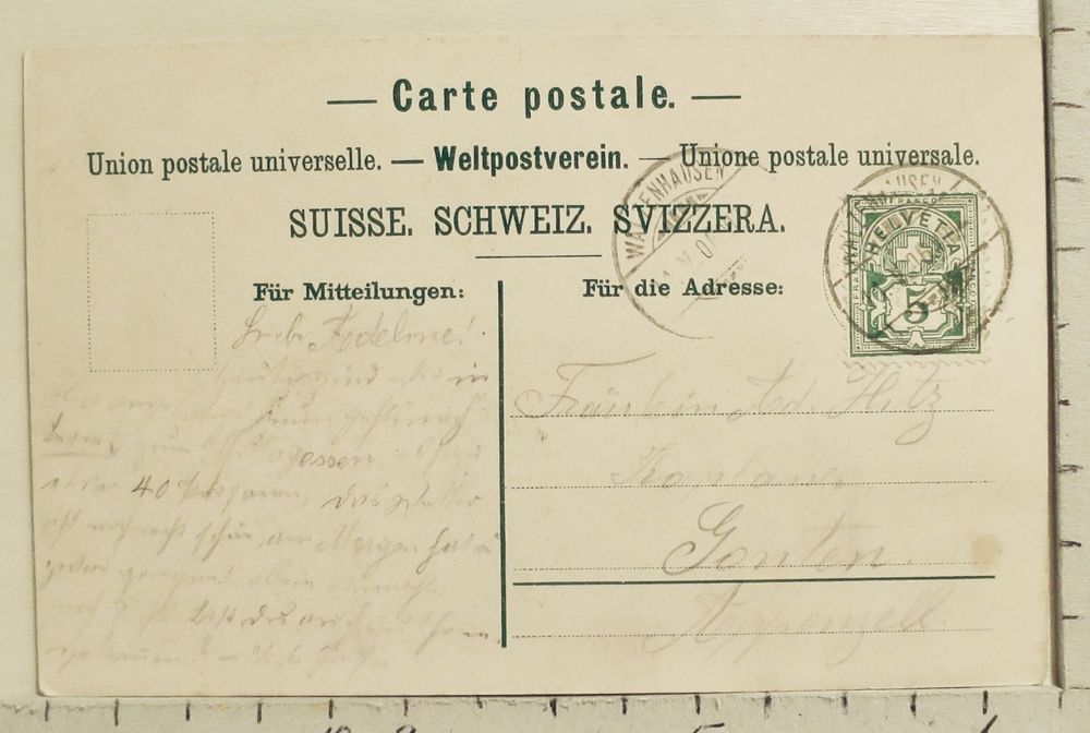 Gruss von der Meldegg bei Walzenhausen Kt. Appenzell 1906 (Gebraucht ...