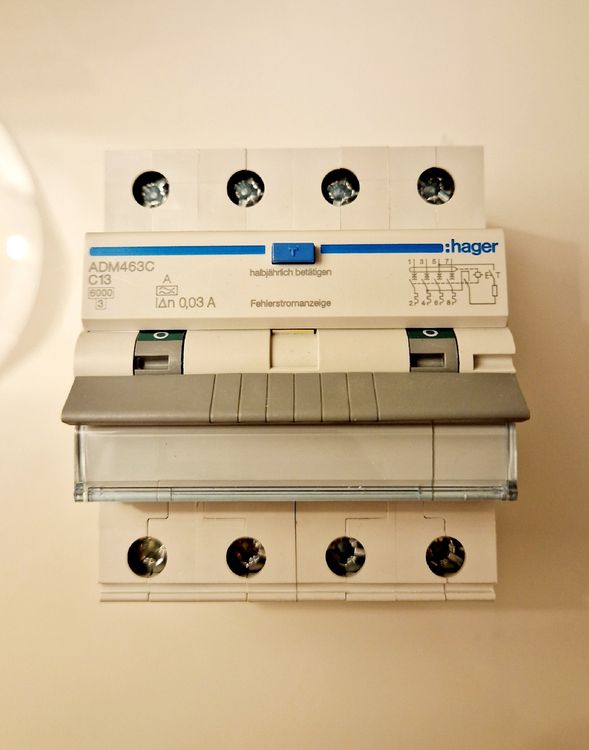 FI/LS-Schalter Hager 4P C 13A 30mA Neu (Neu und originalverpackt) in Braunau für CHF 28 – mit ...