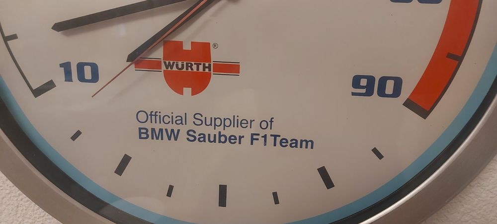 Würth Wanduhr BMW Sauber F1 Team - Zeit Tachometer Vintage | Kaufen auf ...