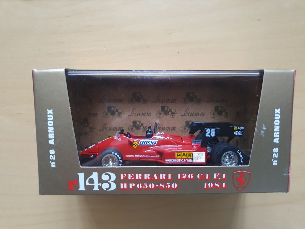 Ferrari 126 C4 F1 1984 HP 650/850 1:43 Brumm Serie Oro (Neu (gemäss ...