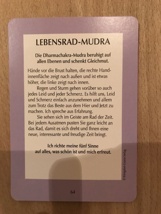 Kartenset „Mudras für Körper, Geist und Seele“ (Gebraucht) in Dottikon für CHF 8 – mit Lieferung ...