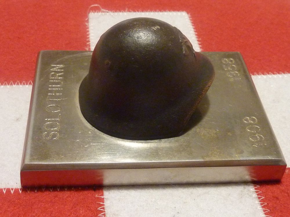 Feuerwehr SOLOTHURN 1908-1958 Briefbeschwerer Feuerwehr Helm (Gebraucht ...
