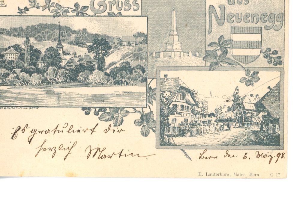 Neuenegg Be Gruss aus ... Mehrbilder Künstlerkarte 1898 (Gebraucht) in Dallenwil für CHF 6 – mit ...