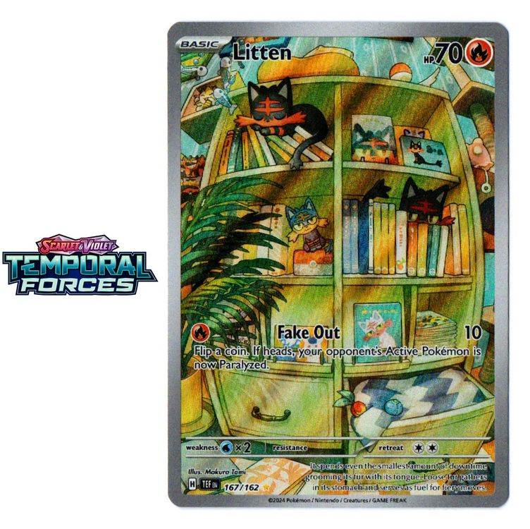 Temporal Forces Litten Flamiau Illustration Rare 167/162 EN (Neu (gemäss Beschreibung)) in Zug ...