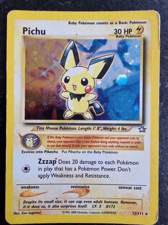 Pokémon Neo Genesis Pichu rare holo 12/111 (Gebraucht) in Kriens für ...