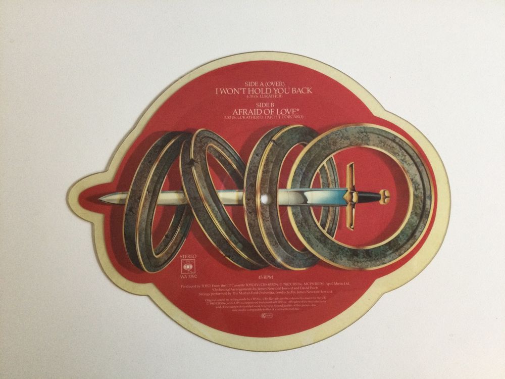 Toto Picture-Disc Single - I Won’t Hold You Back/Afraid Of… (Gebraucht ...