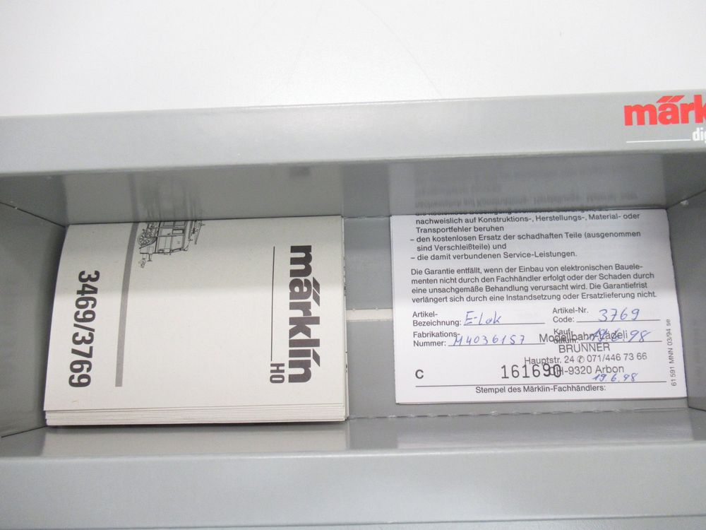 Märklin 3769 H0 AC Lok Digital, BR E 19, DR Bahn (Gebraucht) in Basel ...