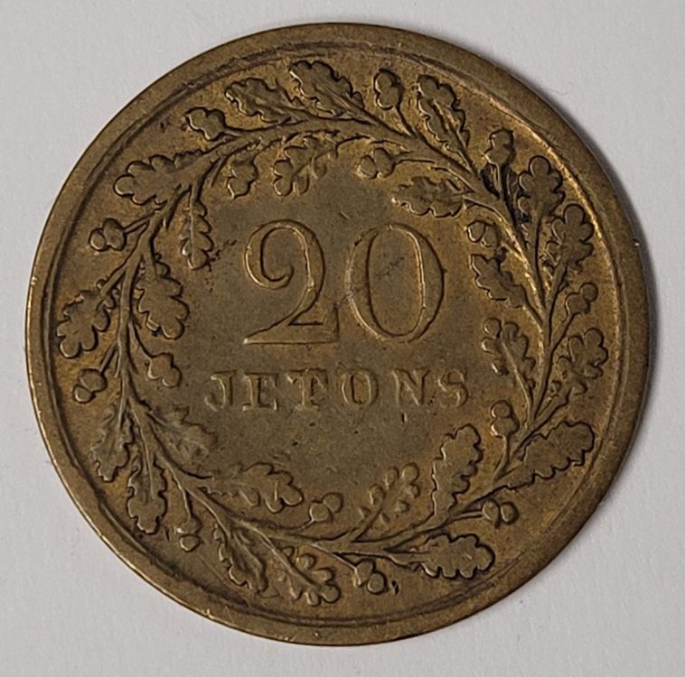 JETON/TOKEN: 20 JETONS 1833 (Gebraucht) in Mumpf für CHF 3 – mit ...