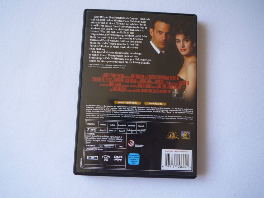 No Way Out - Es gibt kein Zurück-Kevin Costner (Gebraucht) in Hagendorn ...