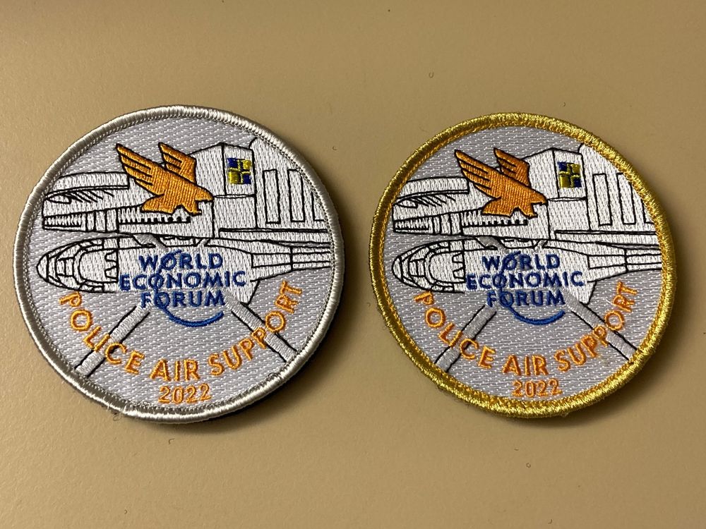2 Badges WEF Police Air Support: Gold und Normal - 2022 (Neu (gemäss ...