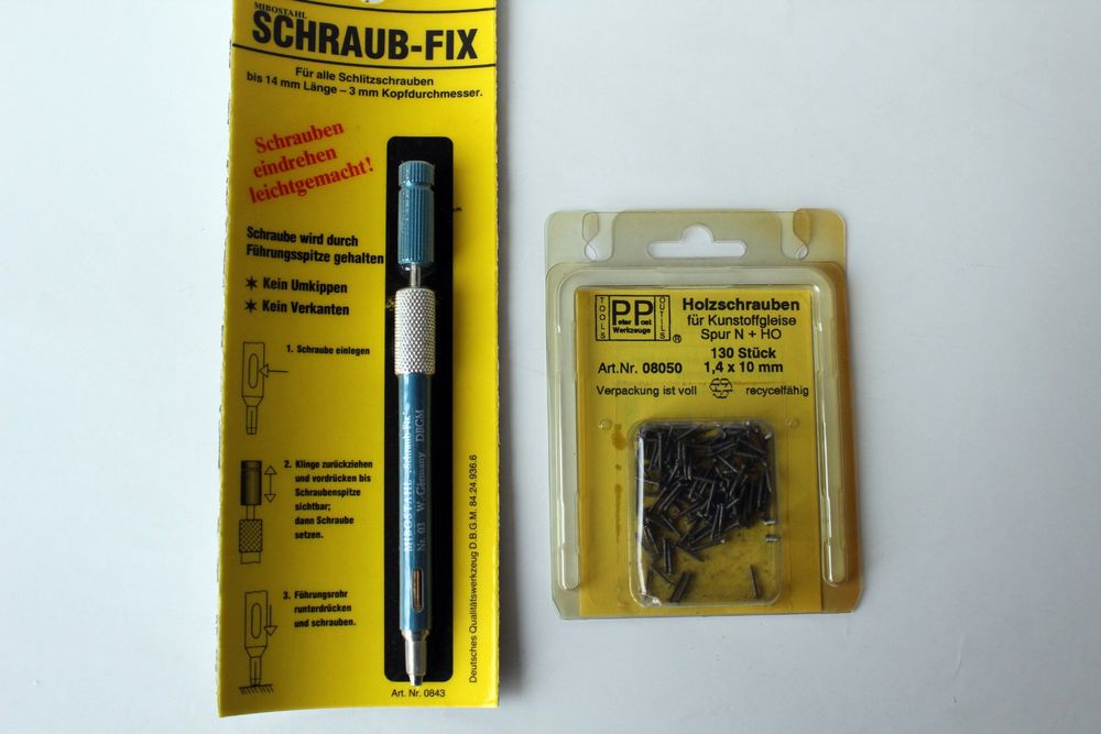 Gleisschrauben für Spur N + H0 inkl. Schraubenzieher (Neu und ...