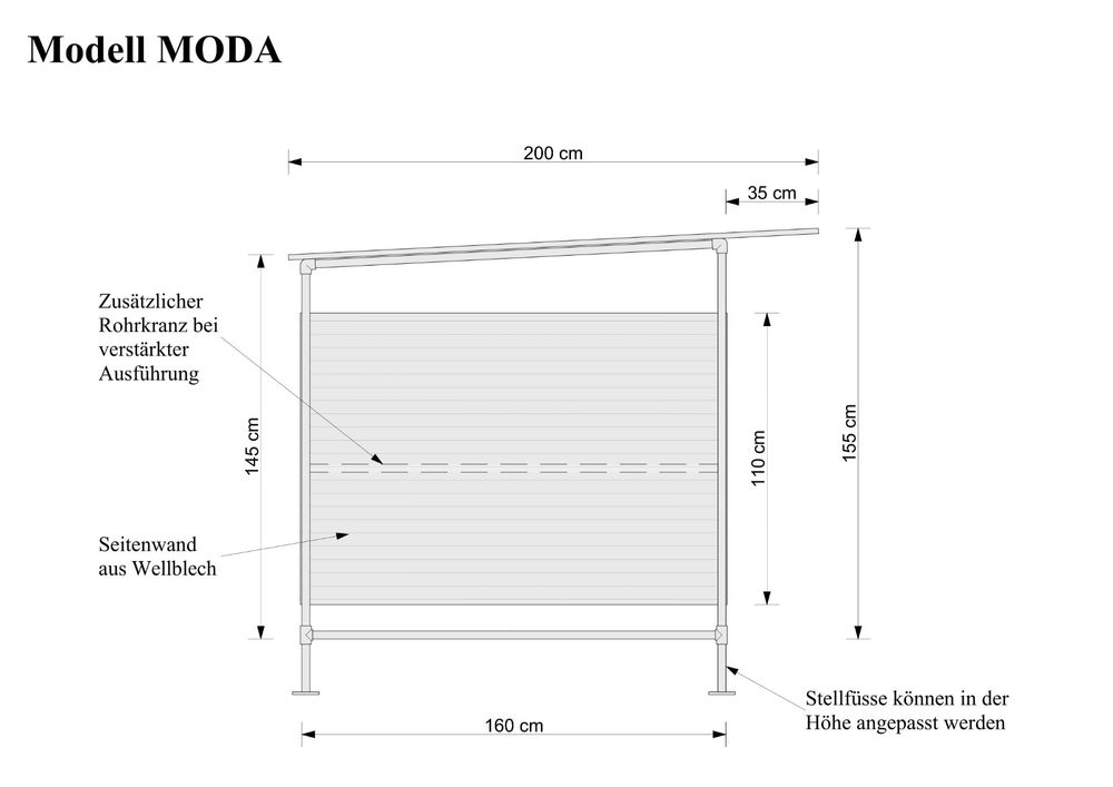 Velounterstand / Fahrradunterstand neu (Neu (gemäss Beschreibung)) in Wald ZH für CHF 860 – nur ...