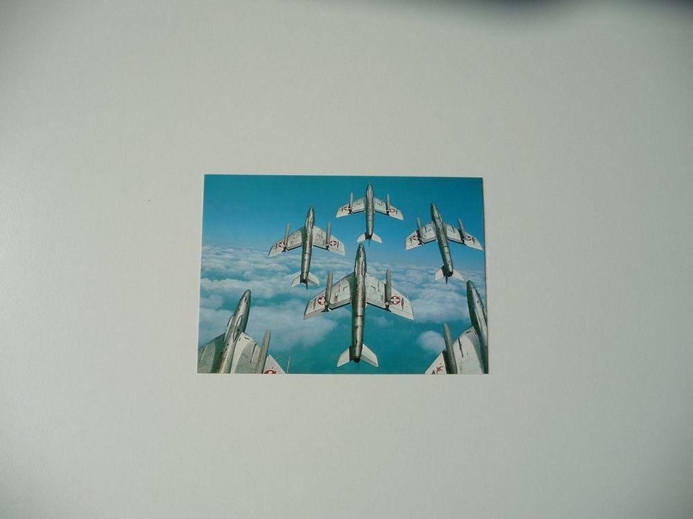 Hawker Hunter Postkarte der Patrouille Suisse DRUCKFRISCH | Kaufen auf ...