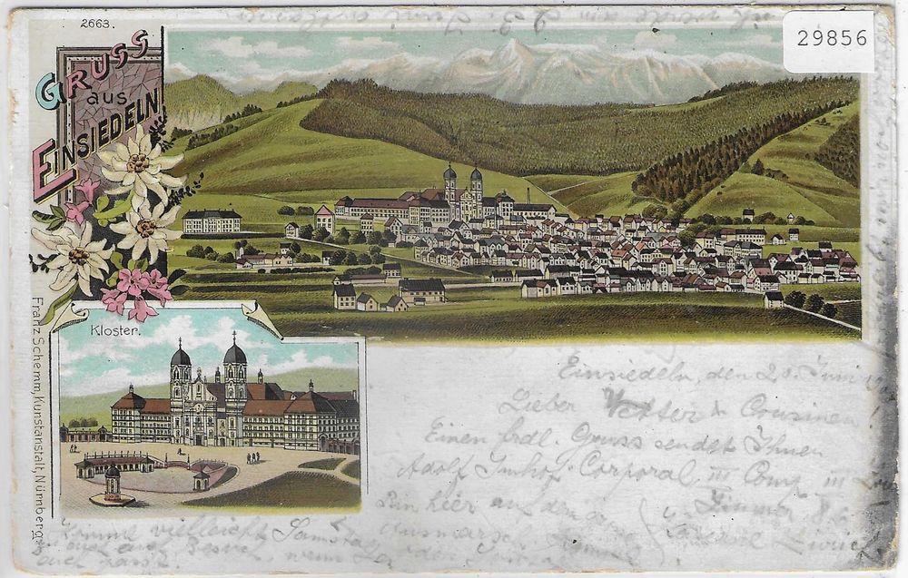 Gruss aus Einsiedeln - Litho 1900 | Kaufen auf Ricardo