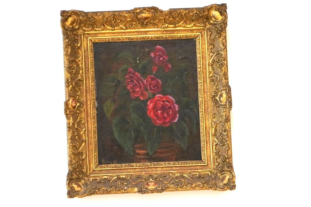 Ölgemälde Antik Bild Rose Sign. Rei Original | Kaufen auf Ricardo