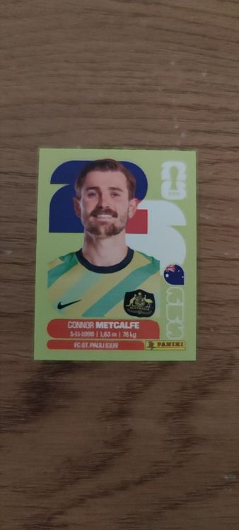 Panini FIFA World Cup 2026 Sticker - AUS 15 - Connor Metcalf (Neu und ...