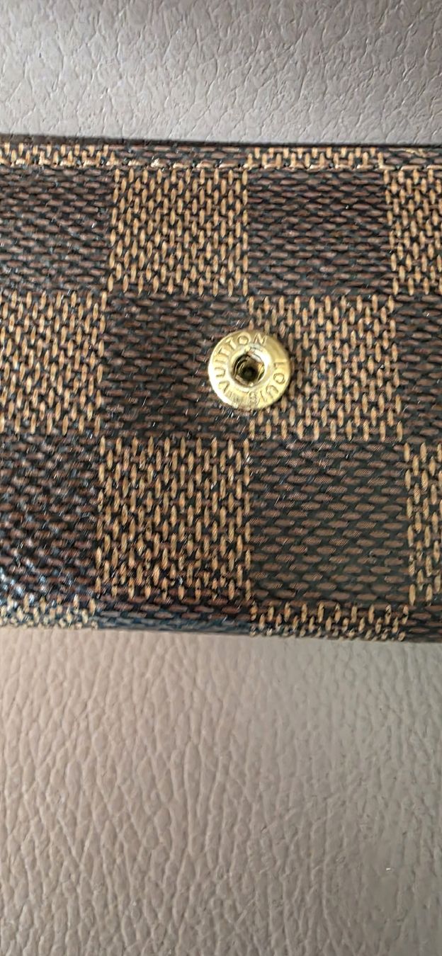 PORTE CLÉ LOUIS VUITTON DAMIER CUIR MARRON EXCELLENT ÉTAT (Neuf (Voir ...