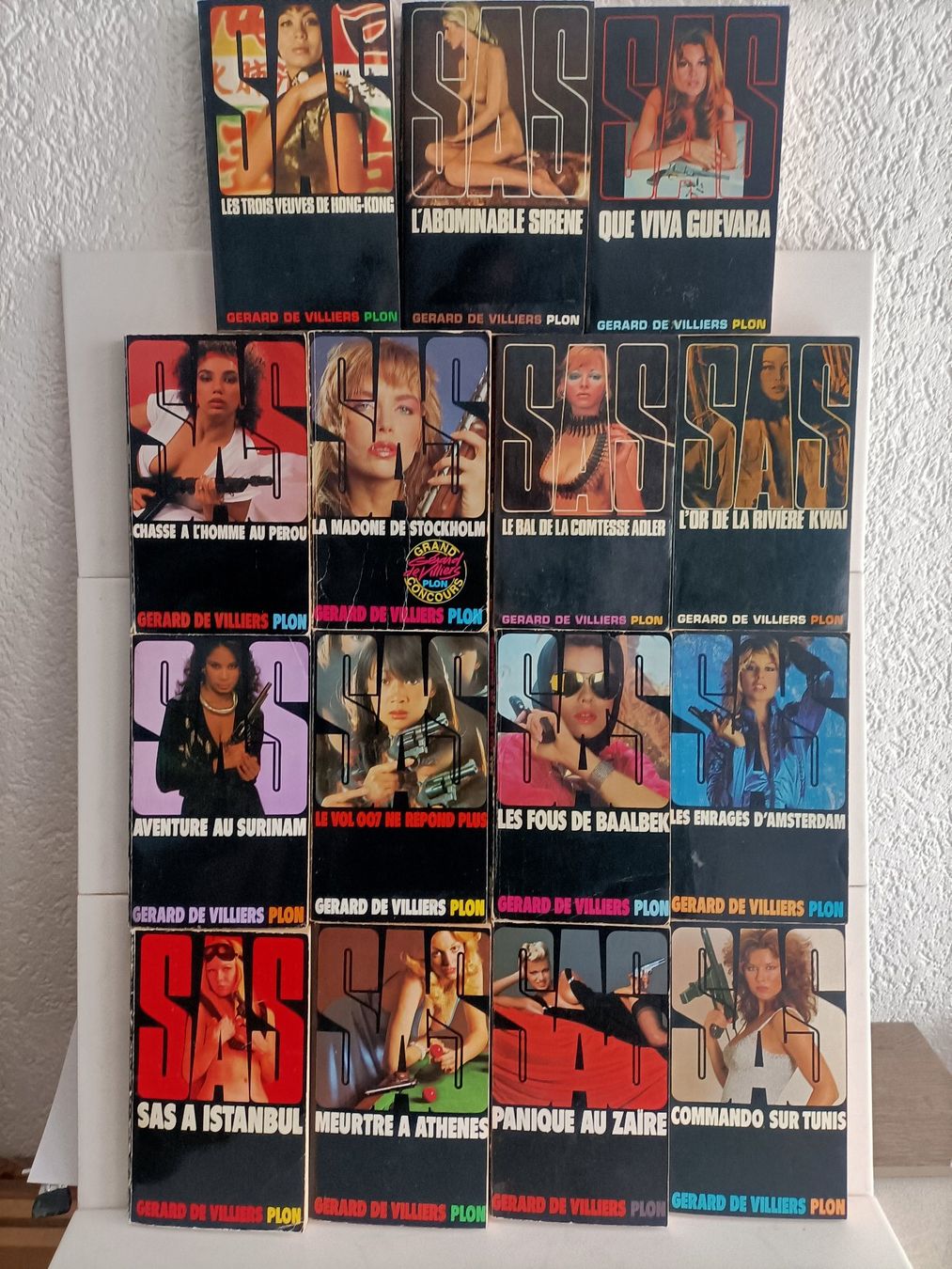 45x SAS Malko Linge / Gérard de Villiers / Plon / Vaugirard (Gebraucht ...