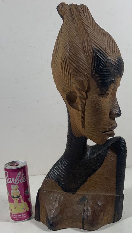 Felix IDUBOR (1928-1991) Büste Skulptur aus Holz (Gebraucht) in Root ...