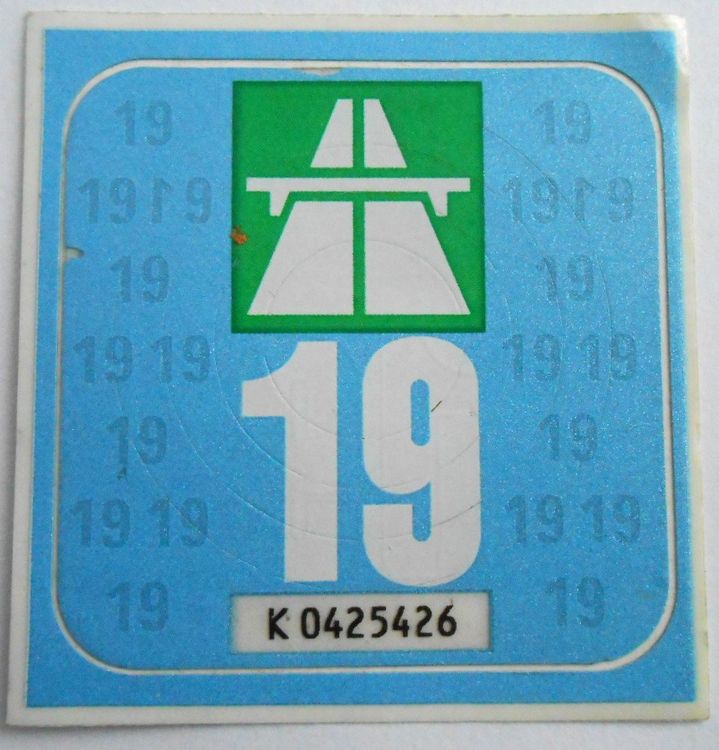 Vignette 2019 Autobahnvignette 19 Originalträger gebraucht (Gebraucht ...