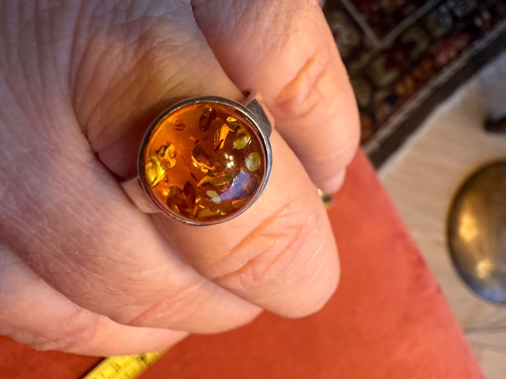 925 Bernstein Ring (Gebraucht) in Sigriswil für CHF 28 – nur Abholung ...