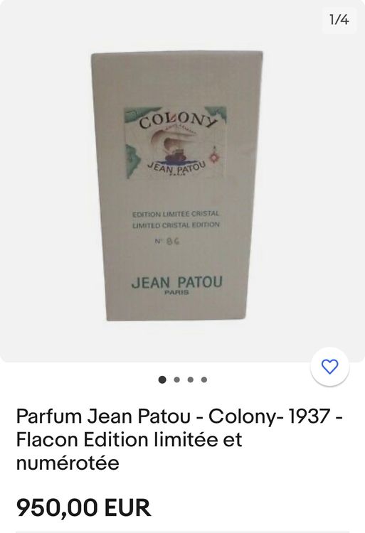 COLONY JEAN PATOU ÉDITION LIMITÉE limited CRISTAL ÉDITION LI | Kaufen ...
