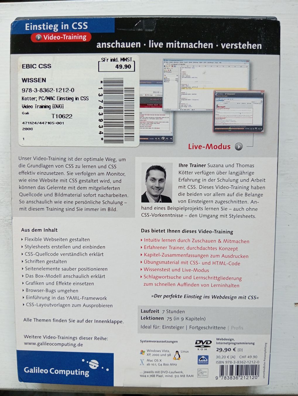 Einstieg in CSS Video Training (DVD) (Gebraucht) in Allschwil für CHF 2 ...