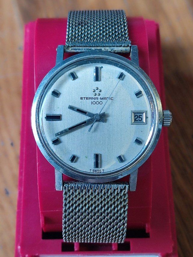 Vintage Herrenuhr Uhr Eterna-Matic 1000 - Stahl - 60er /70er (Gebraucht ...